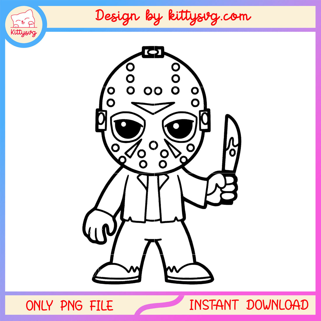 Chibi jason voorhees design png, jason voorhees cartoon character png ...