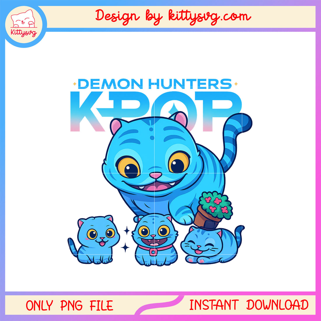 Cute derpy demon hunters kpop design png, demon hunters tiger png ...