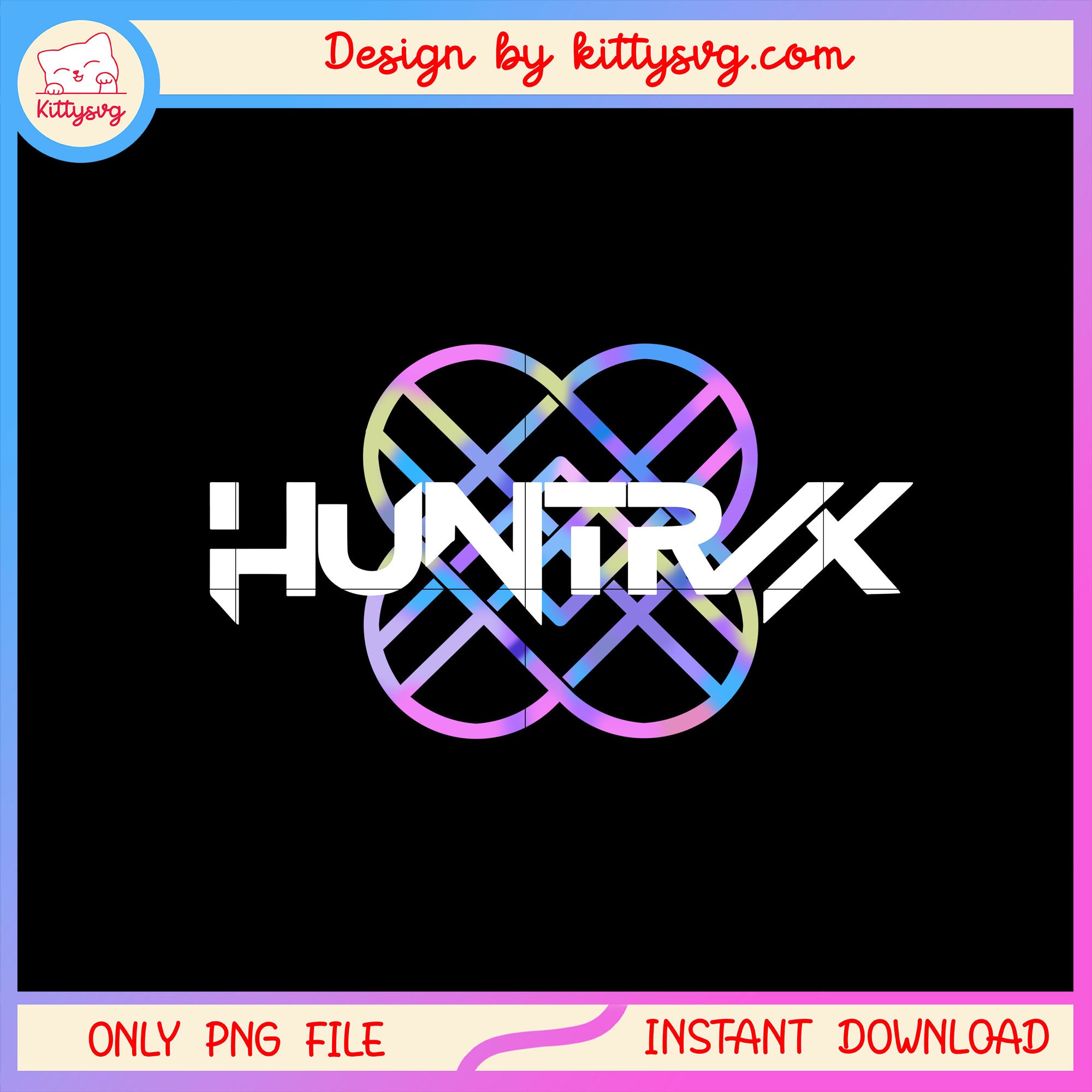 Huntrix kpop girl group logo design png, kpop demon hunters png, trend ...
