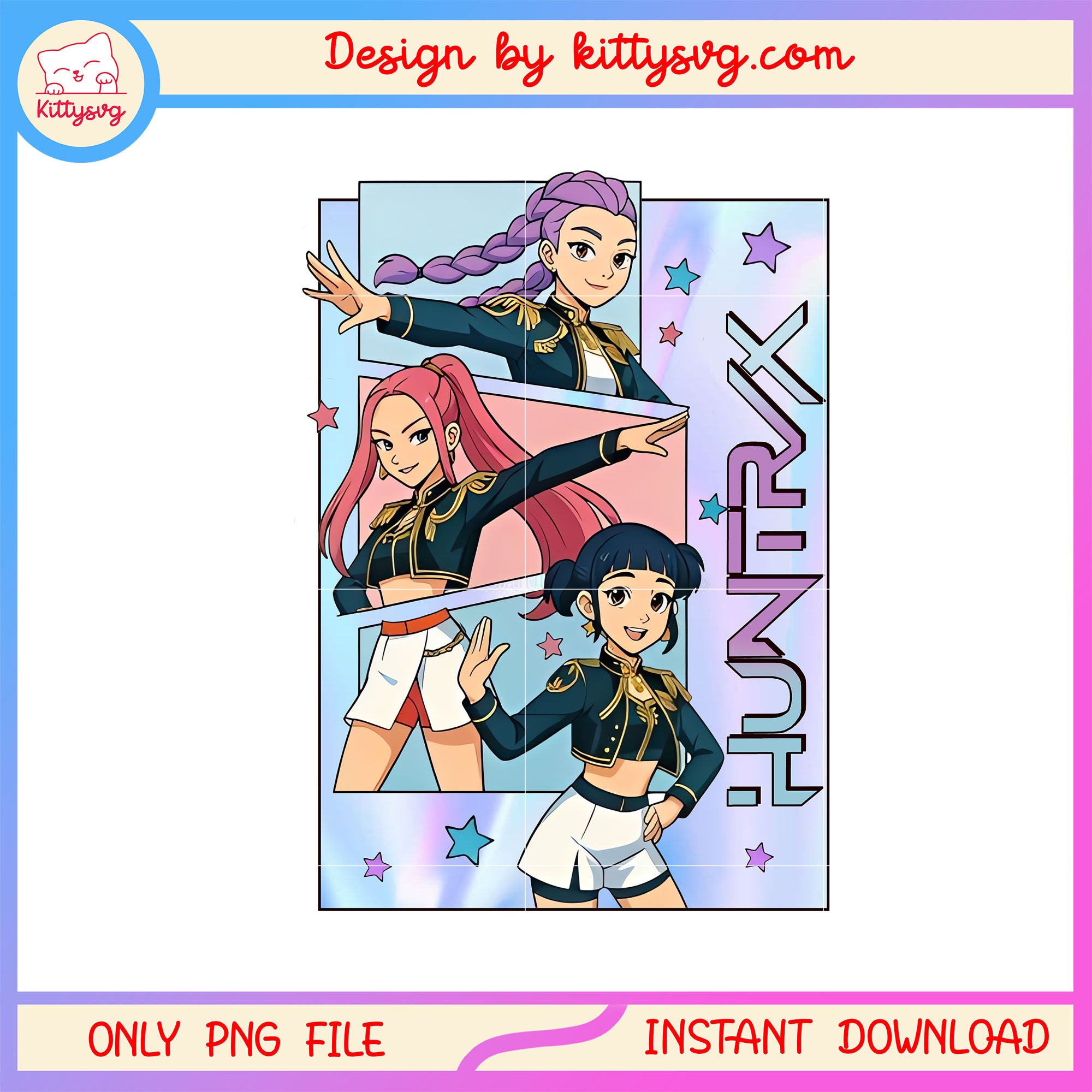 Kpop band huntrix members png, huntrix kpop hunter png – Kittysvg